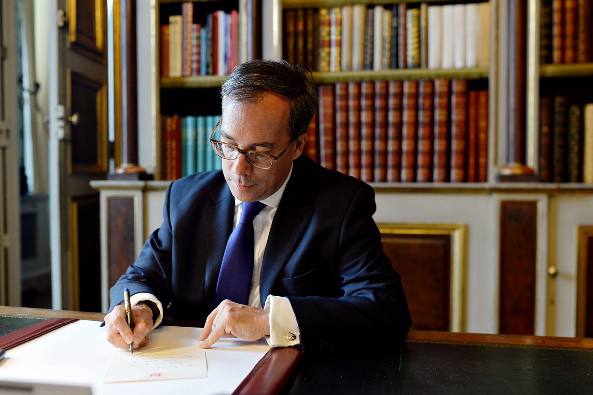 A portrait of Lord Edward Llewellyn, the UK's new Ambassador to Italy ...